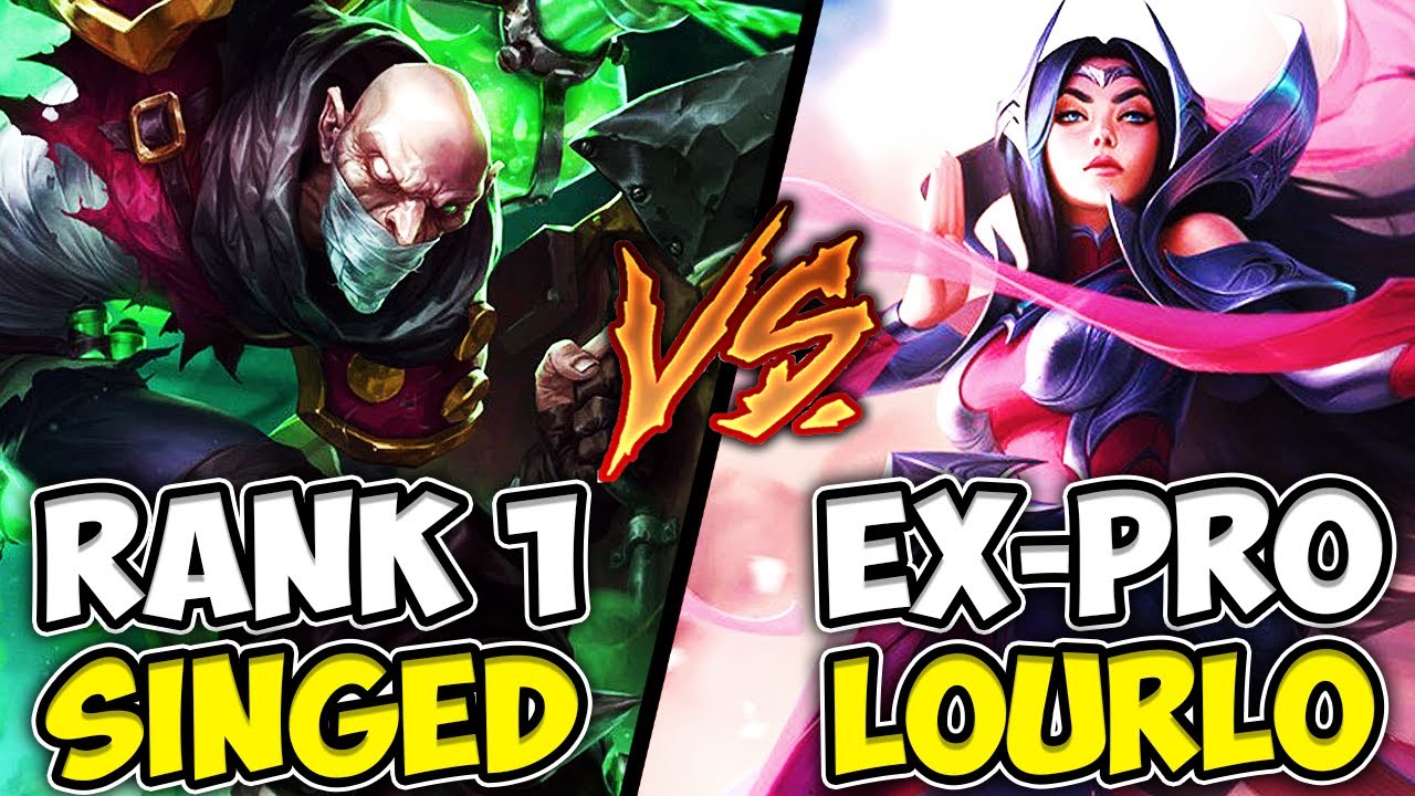 RANK 1 SINGED VS. EX PRO TOP LANER LOURLO!! - League of Legends - YouTube