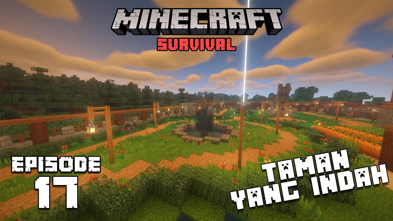 MEMBUAT TAMAN YANG INDAH | MINECRAFT INDONESIA - YouTube