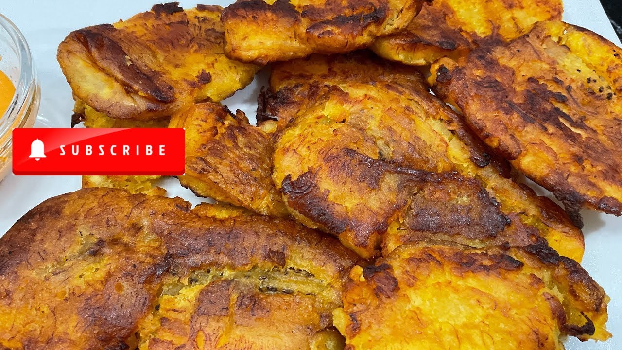 Jamaican Tasty Ripe Plantain Tostones Snacks - YouTube