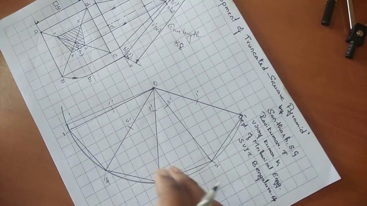 Square Pyramid Development Of Truncated Square Pyramid YouTube Square Pyramid Development Of Truncated Square Pyramid YouTube