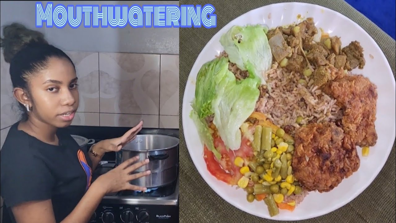 CHRISTMAS DINNER (Traditional) CURRY GOAT🐐, FRIED CHICKEN🐓& RICE "N ...