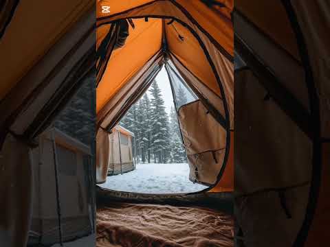 Karda Çadırda Ateş Sesi ve rüzgar sesi birlikte 1 Saat , uyku sesleri | Snow Tent Ambience for Sleep
