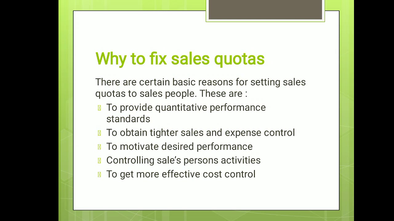 Sales Quotas | Sales and Distribution Management - YouTube