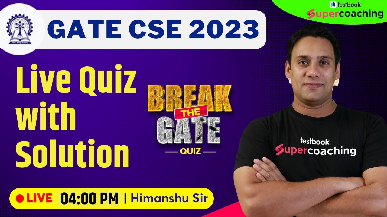 GATE CSE test series 2023 | GATE CSE Live Quiz with Solutions | GATE ...