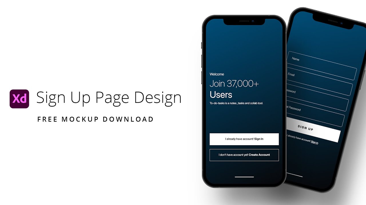 Creating an Engaging Sign Up Page for Your Website | Free Mockup ...