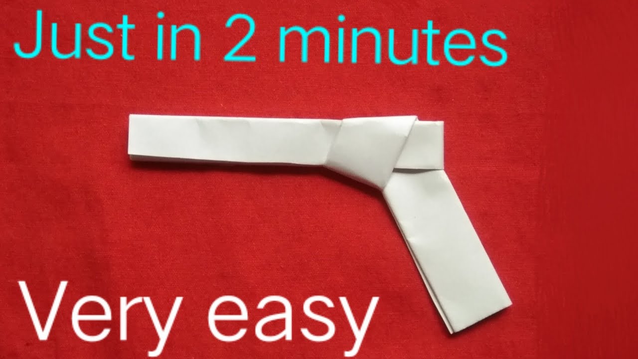 how-to-make-a-paper-gun-without-glue-very-easy-origami-paper-gun