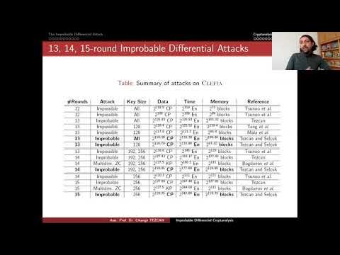 Cryptanalysis 8.2: Improbable Differential Cryptanalysis of CLEFIA - YouTube