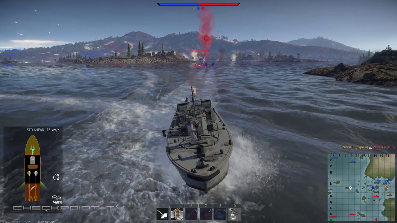 War Thunder Type 4 Model 2 Japanese sub chaser Rank I In Combat - YouTube