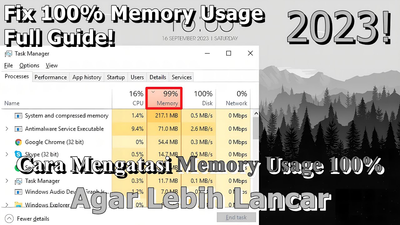 🔧FULL! Cara Mengatasi Memory Usage 100% Pada PC & Laptop Agar Lebih ...