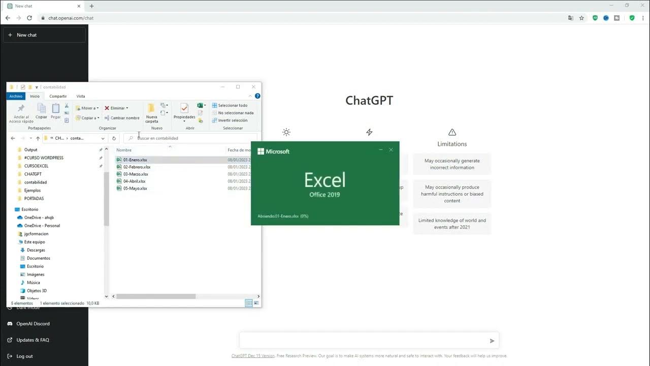 Tutorial OpenAI ChatGpt, Excel y Python Combinar archivos de Excel online video cutter com - YouTube