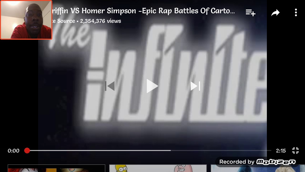 Peter Griffin Vs Homer Simpson rap battle reaction - YouTube