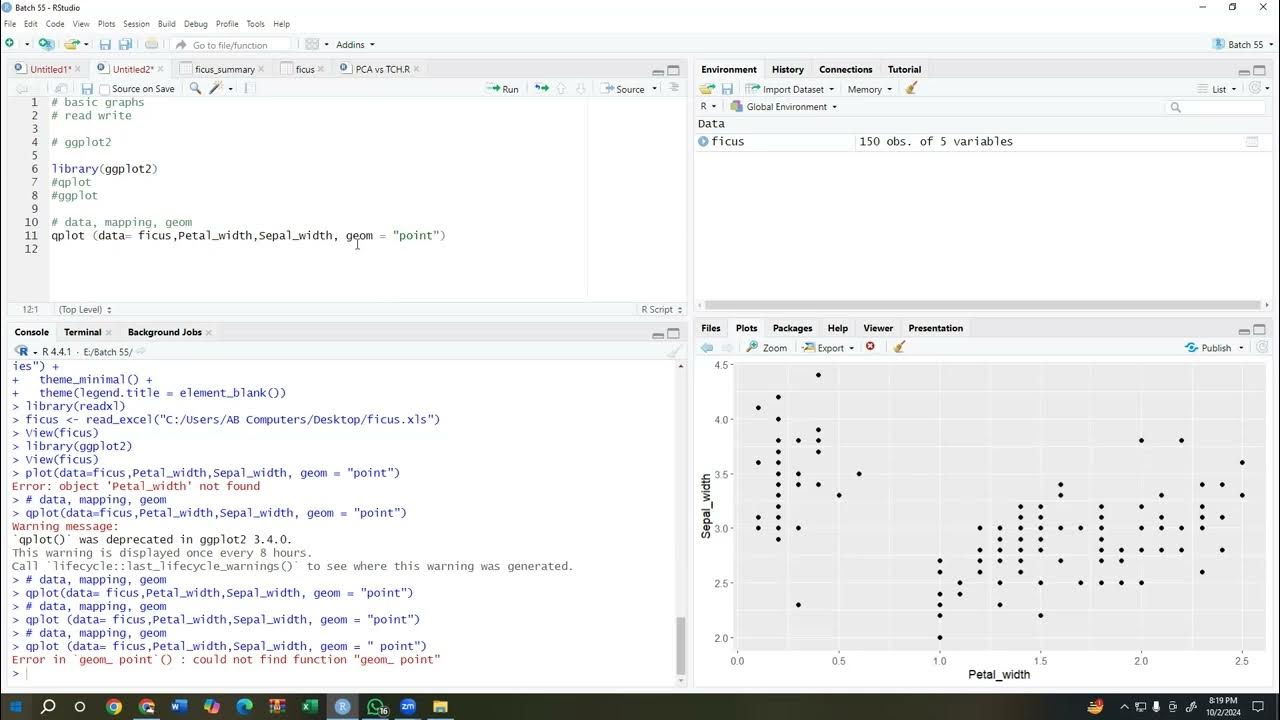 Batch 55: BAsic plot in R - YouTube
