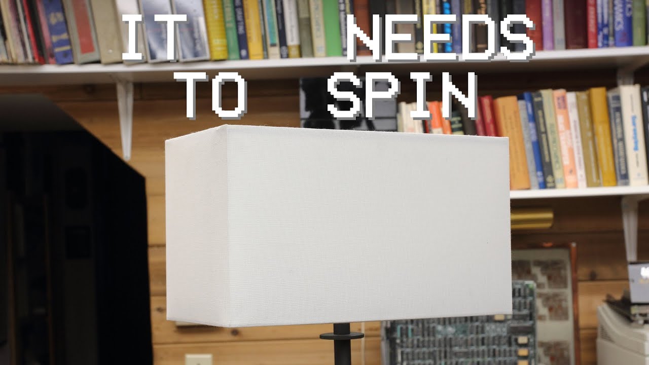 Building a Spinning Sign Out of a Table Lamp - YouTube