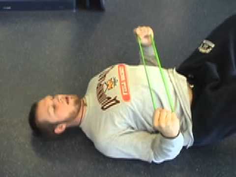 Supine Band External Rotation - YouTube