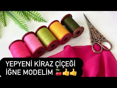 415)PEMBE RENGE KİRAZ ÇİÇEĞİ TASARIM  BEĞENİLEN TREND VİRAL İĞNE OYASI 2025| NEEDLE LACE KNITTING