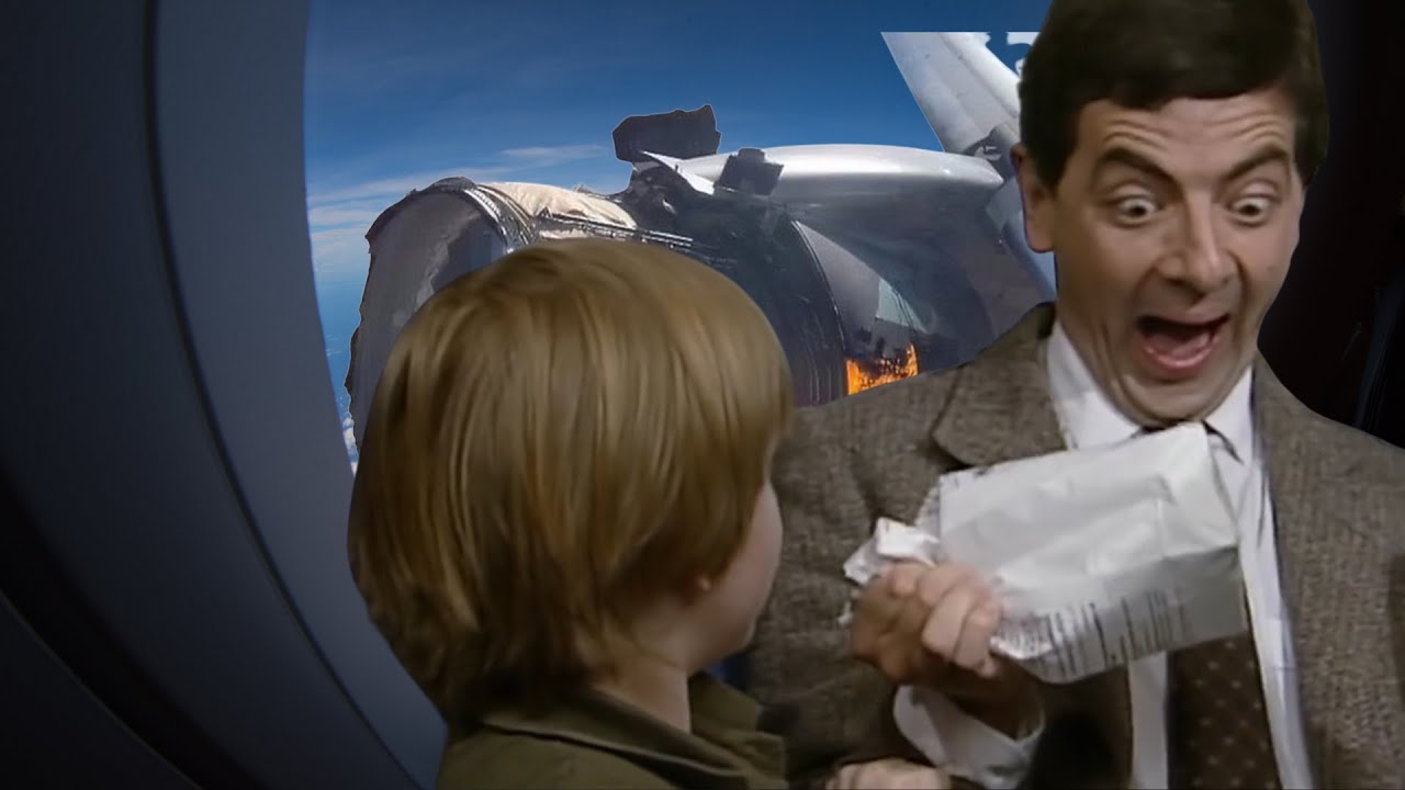 Mr Bean - Airplane Turbulence Barf Bomb - YouTube