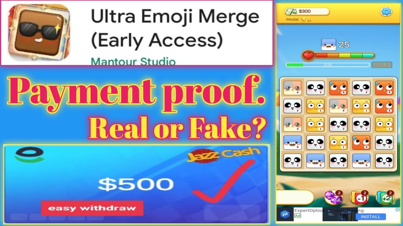 Ultra Emoji merge app payment proof.ultra emoji merge app real or fake ...