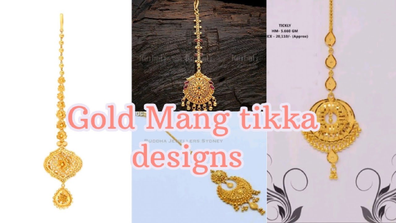Simple Gold mang tikka designs// Gold Mang tikka ideas - YouTube