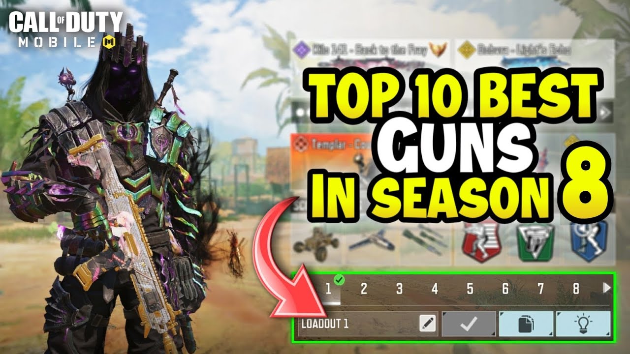 Top 10 Best Guns in Season 8 CODM | Gunsmith Loadout/Class Setup | Cod ...