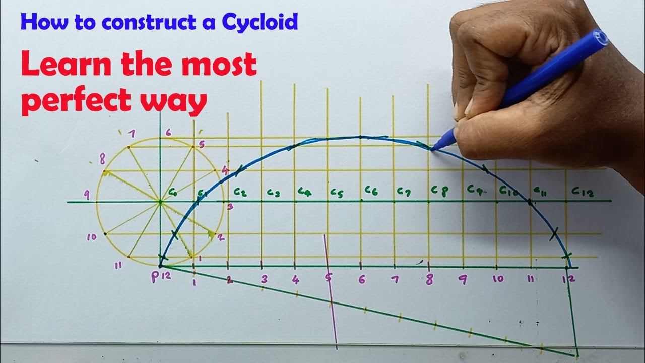 How to construct a Cycloid | Learn the most perfect way - YouTube