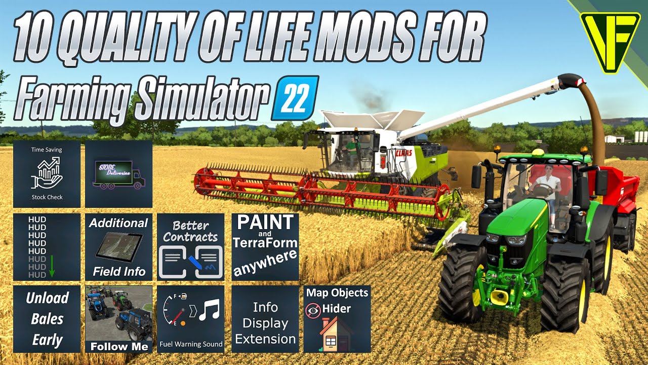 10 Must Have Quality Of Life Mods For Farming Simulator 22! - YouTube