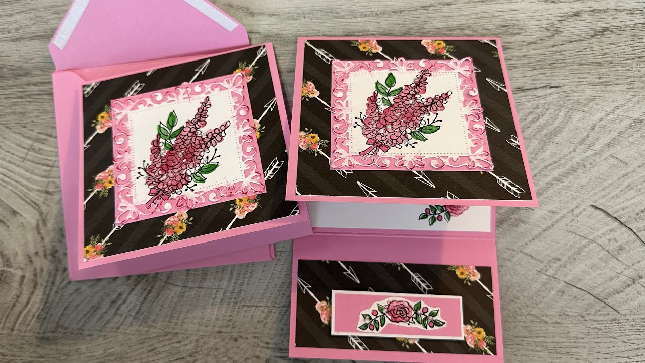 Square Easel Card - Fun Fold and Easy 4 1/4" square - YouTube