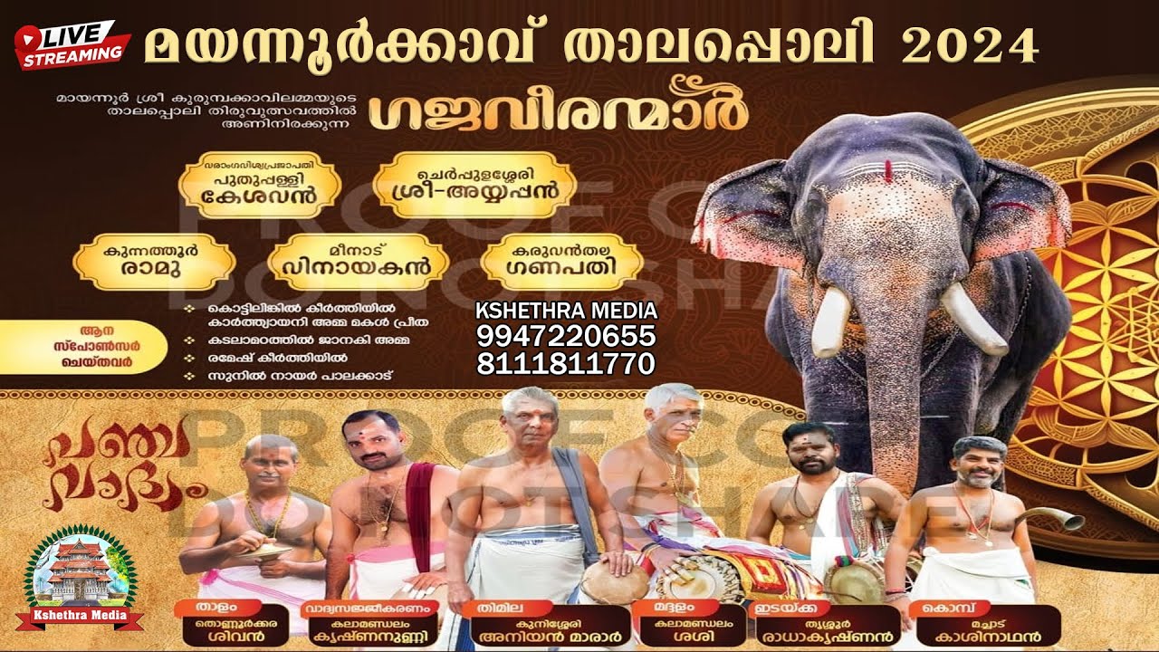🔴 LIVE : MAYANNURKKAVU THALAPOLI MAHOLSAVAM 2024 | MAYANNUR SRI KURUMBA ...