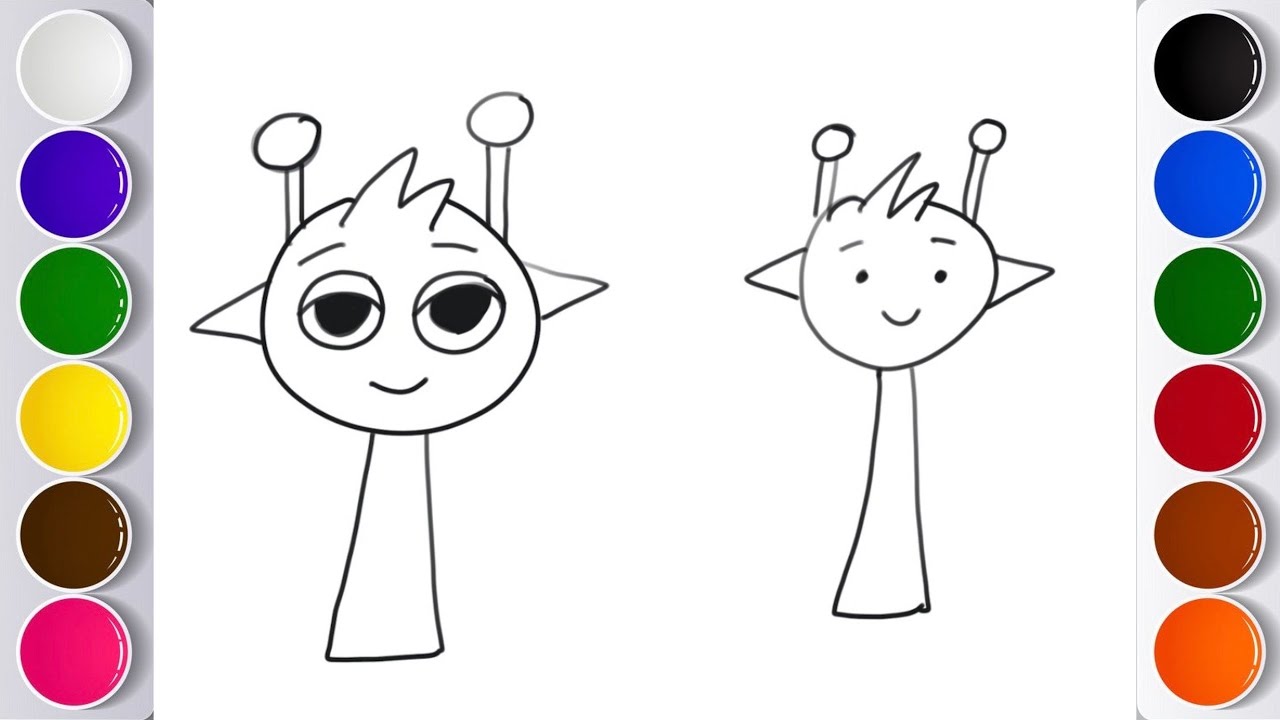 How to draw Sprunki - YouTube