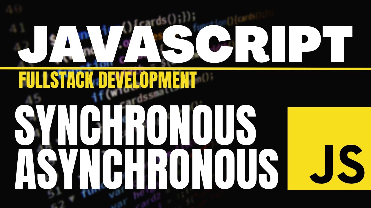 🔴 📚 Synchronous And Asynchronous Programming Javascript Tutorial Code 1989