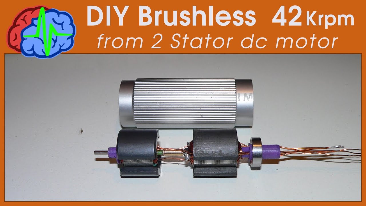 3d printed brushless motor - two stator - run around 42.000 rpm - YouTube