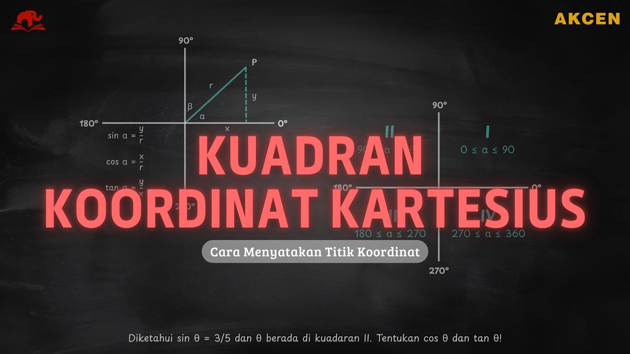 Kuadran Koordinat Kartesius | Cara Menentukan Sin Cos Tan di Tiap ...