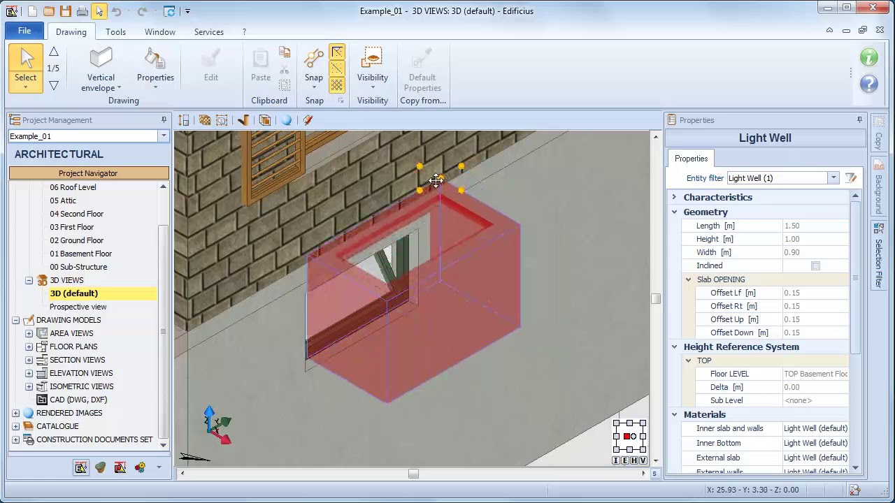 Tutorial de Edificius - Modificación del Pozo de luz en el 3D - ACCA software - YouTube