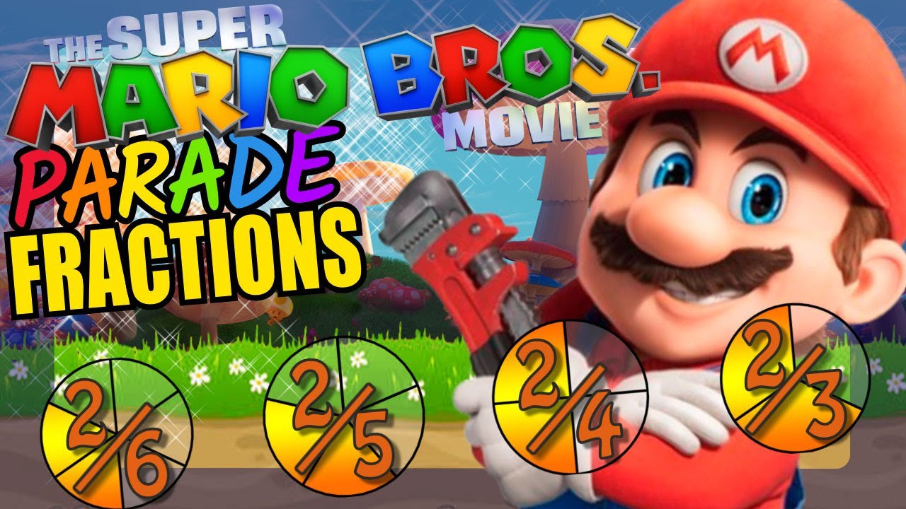 Super Mario Mario Luigi Teaching Simple Fractions Educational Math ...