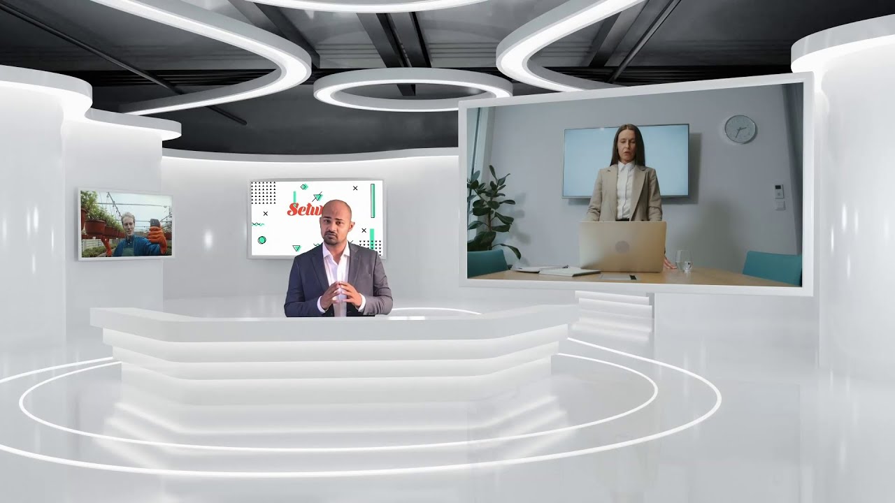 Vmix News Studio Virtual Set Tutorial how to use setwala set - YouTube