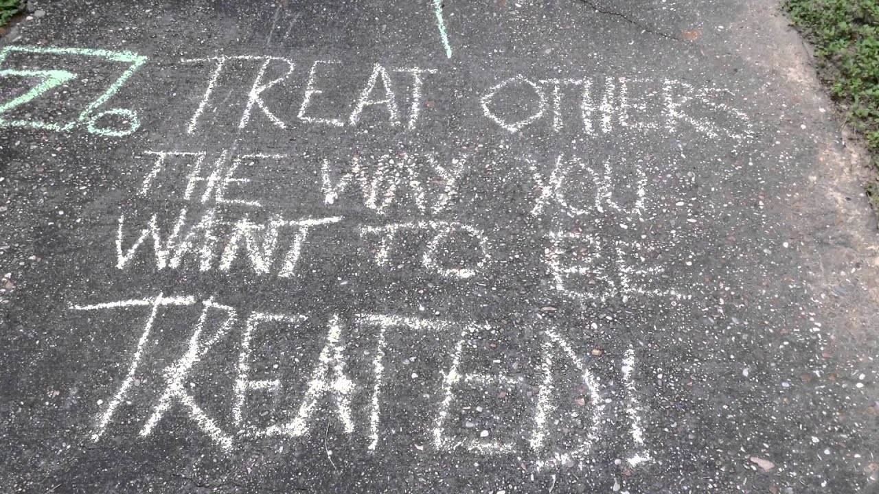 Happy Sidewalk chalk messages! - YouTube