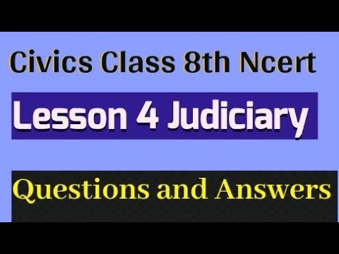 Judiciary civics class 8th lesson 4 question answer/social science 8th ...