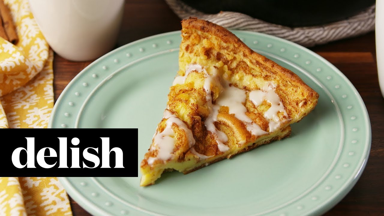 How to Make A Cinnamon Roll Dutch Baby | Recipe | Delish - YouTube