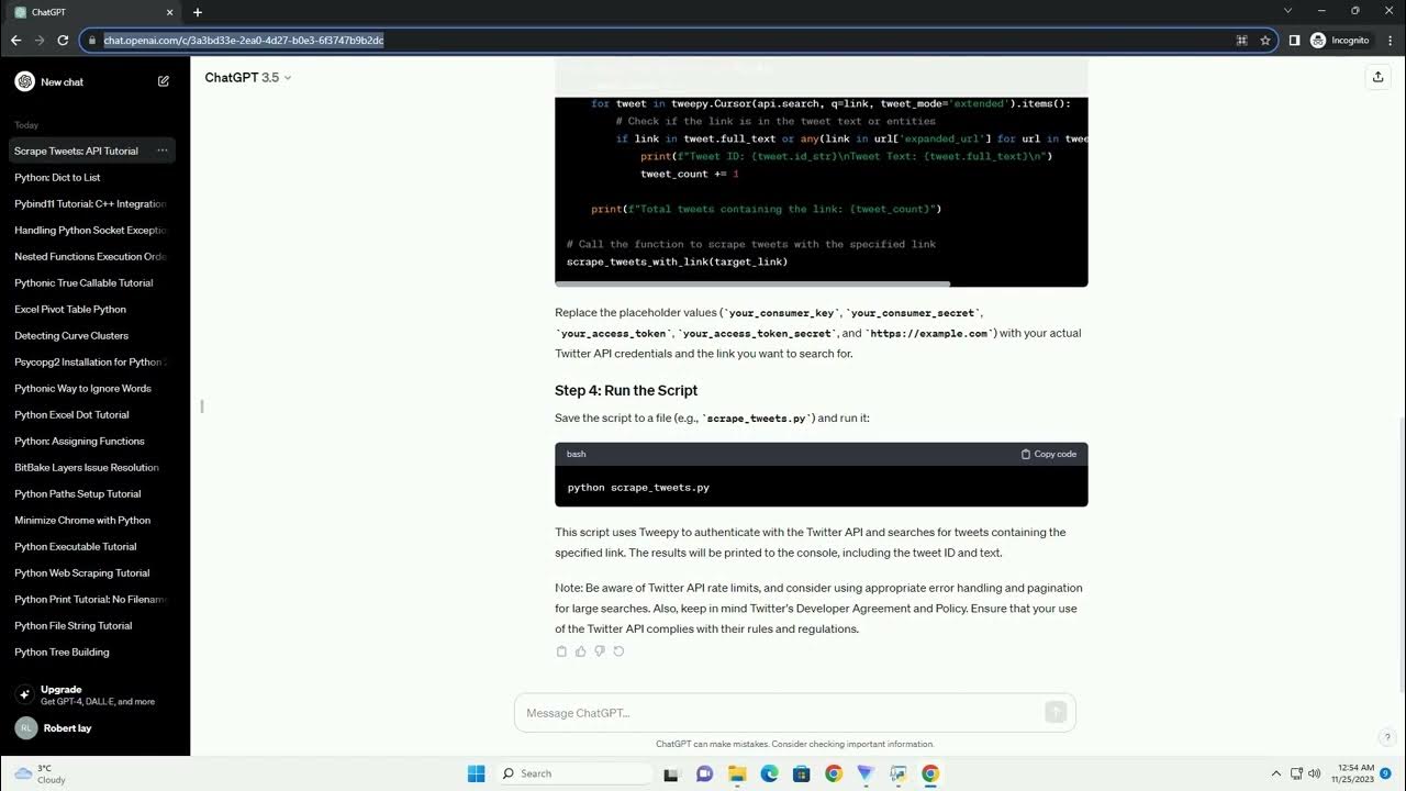 How to scrape tweets containing a specific link using twitter API in ...