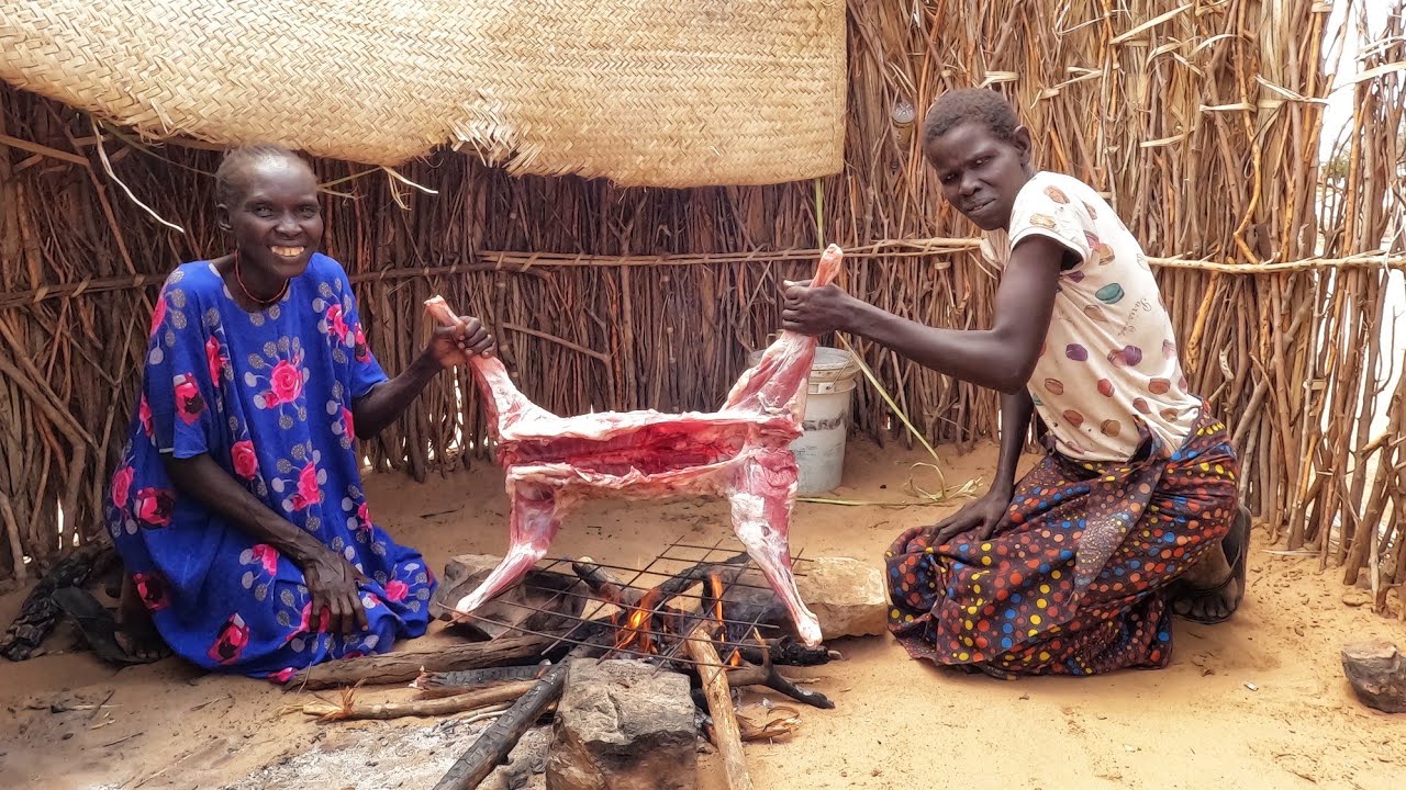 Turkana tribe. How women roast and preserve meat for 1 year using ...
