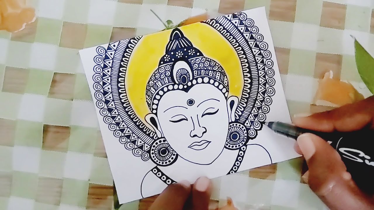 Buddha Mandala Art for Beginners || Step by step || Mandala Drawing ...