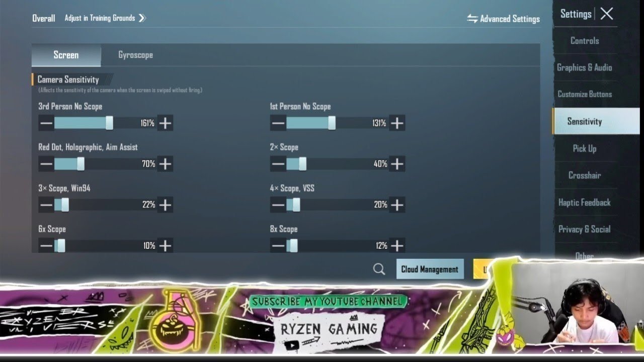 NEW 2.3🔥 BTR RYZEN SENSITIVITY SETTINGS/ BTR RYZEN CONTROL CODE BGMI/ RYZEN SENSITIVITY SETTINGS ...