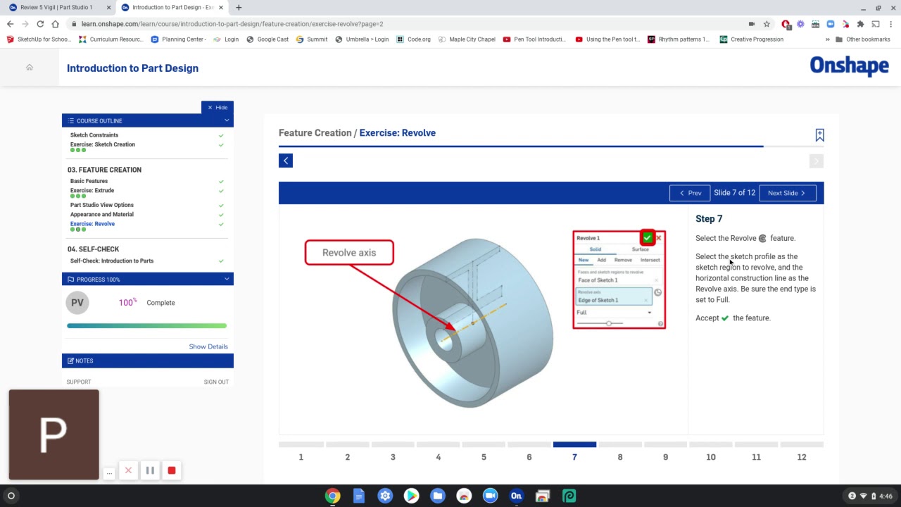 Onshape Review 5 - Revolve - YouTube