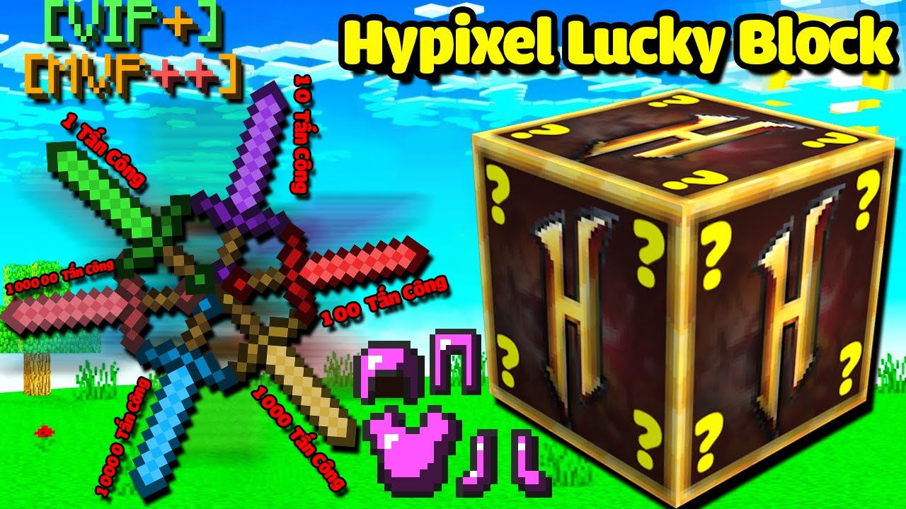 MINI GAME : HYPIXEL LUCKY BLOCK BEDWARS ** THANH KIẾM ADMIN NÂNG CẤP VÔ HẠN SIÊU MẠNH - YouTube