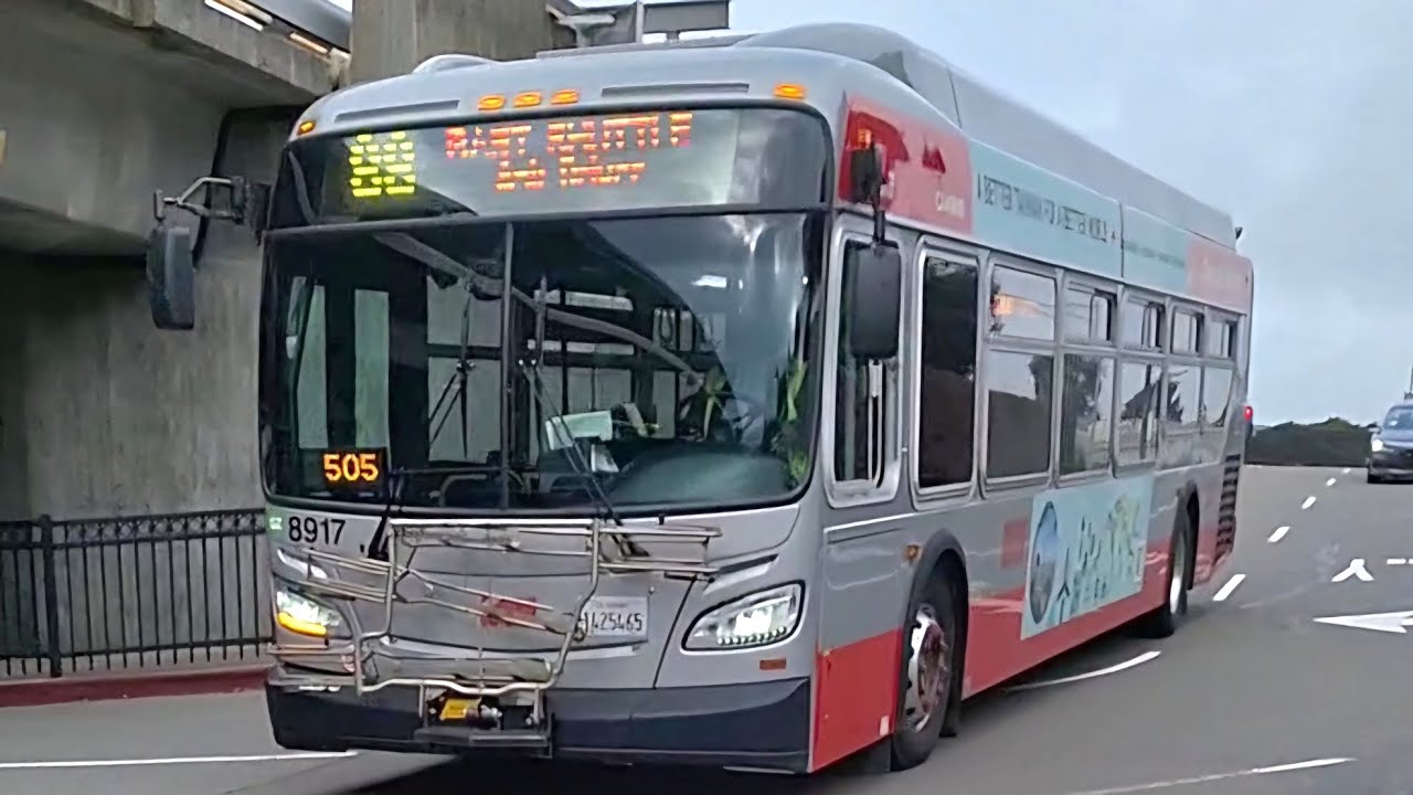BART Bus Bridge | SF MUNI 2018 New Flyer XDE40 #8917 (Daly City to Glen ...