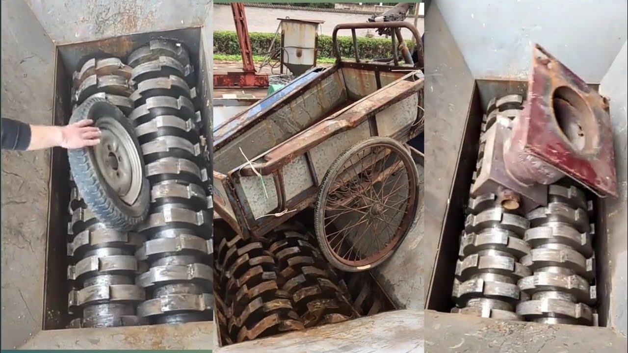 Shredder Machine Vs Bike Tyre Shreding Video 2022 || Shredder Machine ...