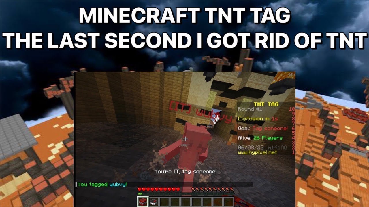 MINECRAFT TNT TAG: THE LAST SECOND I GOT RID OF TNT - YouTube