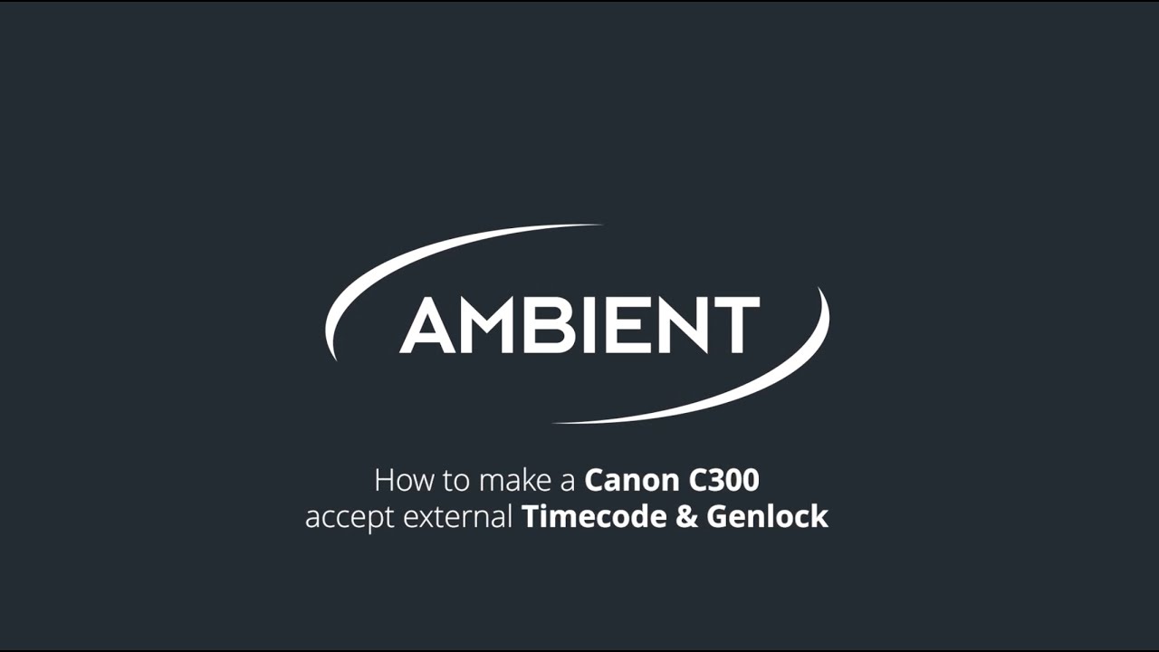 External Timecode & Genlock on Canon C300 - YouTube