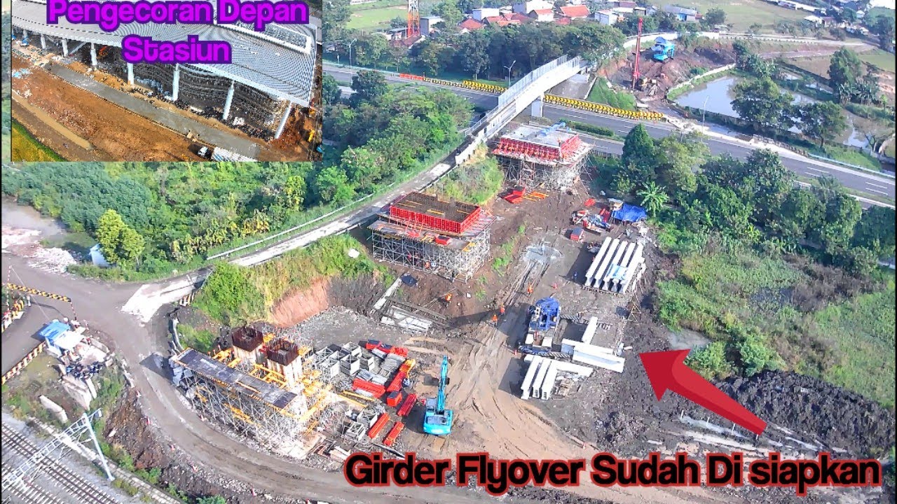 Girder Flyover St.Tegalluar Sudah Di Siapkan | Pengecoran Depan Stasiun ...