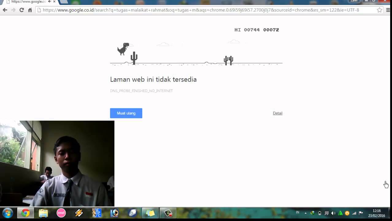 Dinosaurus Google Chrome Game - YouTube