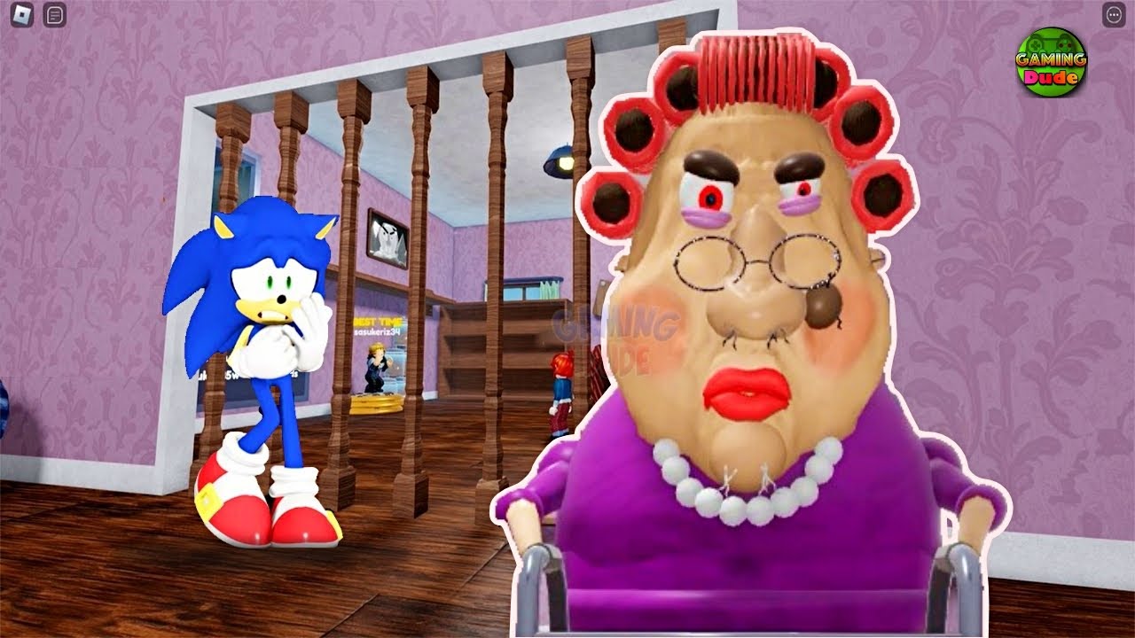 SONIC VS Escape Evil Grandma NEW SCARY OBBY in Roblox HD - YouTube